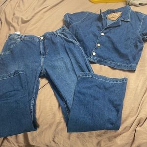 Reformation | Pants & Jumpsuits | Reformation Nava Denim Set | Poshmark
